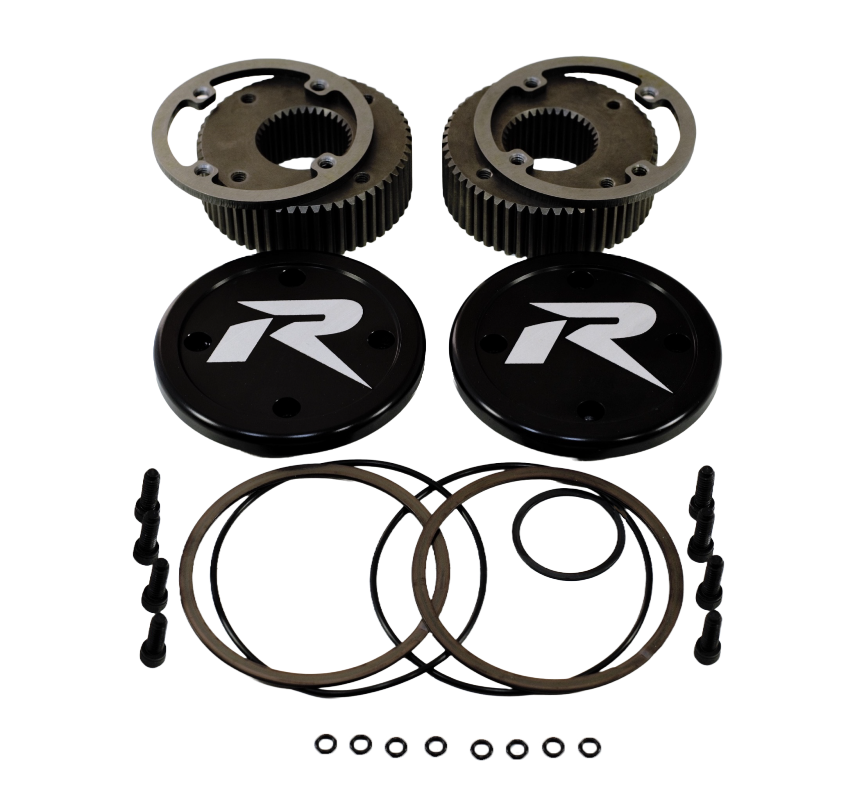 Drive Flange Kit Dana 60 35 Spline w/Hardware and Black Caps Revolution ...